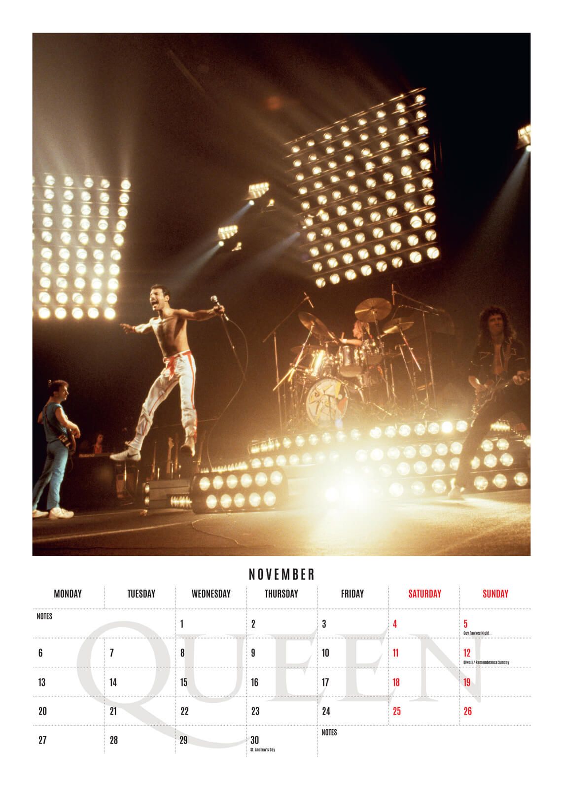 Queen - kalendarz A3 na 2023 rok